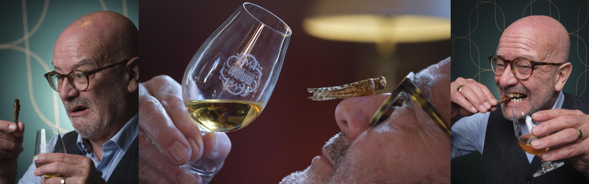 SMWS veranstaltete Food-Pairing mit Whisky und Grillen, Mehlwürmern ...