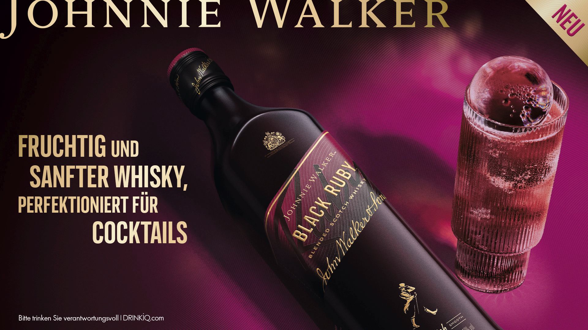 Neu: Johnnie Walker Black Ruby nun auch in Deutschland (mit Cocktail ...